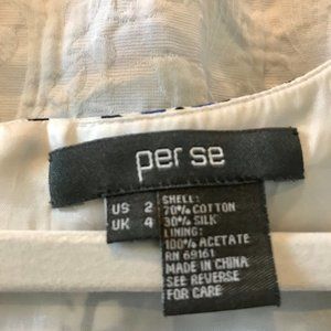 Per Se | Dresses | Per Se Patterned Flounce Dress Sz 2 | Poshmark